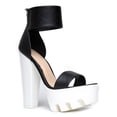 VIVE-04 Floral Ankle Strap Chunky Heel Platform Sandal - Walmart.com