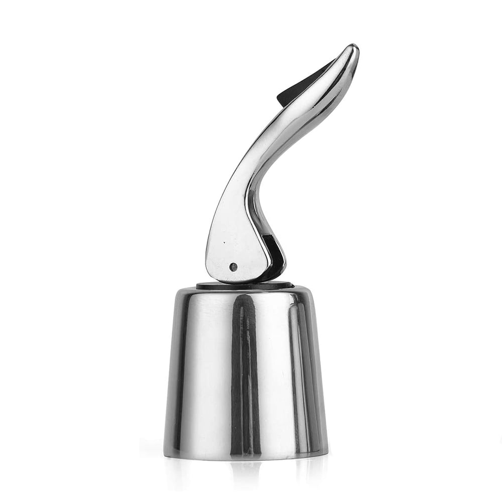 VIVEFOX Wine Bottle Stoppers, Stainless Steel Wine Plug with Silicone ...