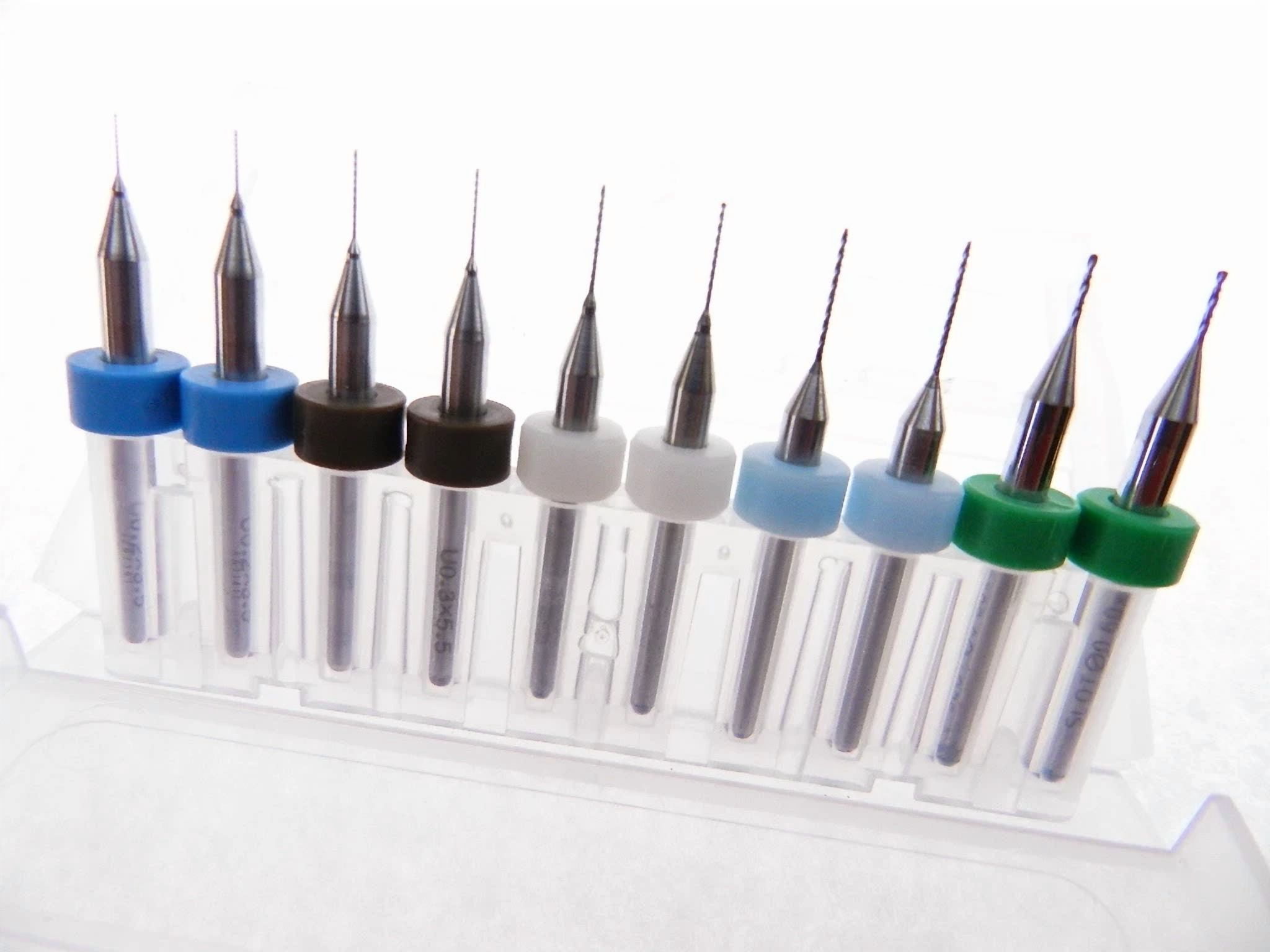 VIVIAN- 10 Cnc Pcb Fr-4 Drill Bits Modeling Trains Cars Boats .2Mm .3Mm ...