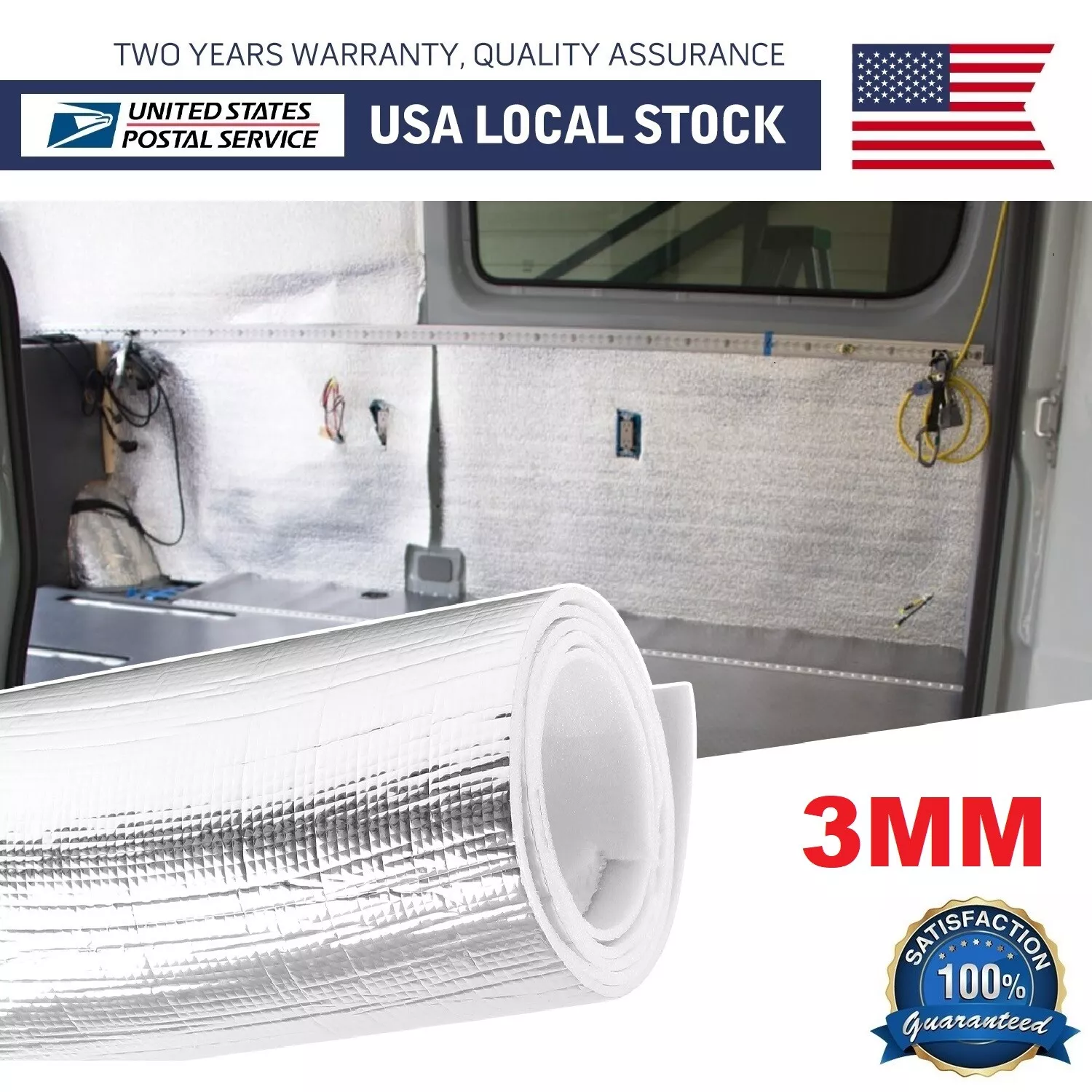 VIVIAN- 118Mil 80"X40" Reflective Foam Insulation Heat Thermal Shield ...