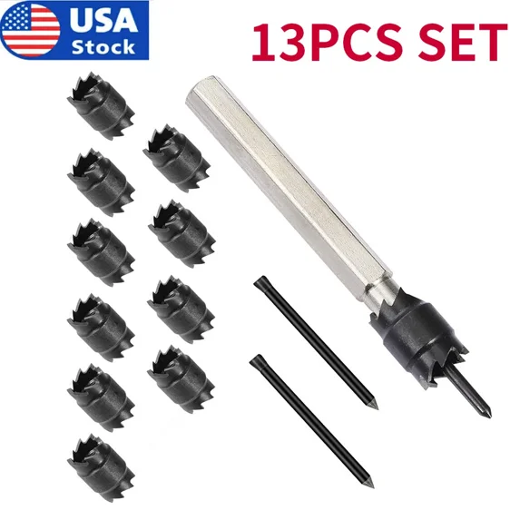 VIVIAN- 13Pcs Spot Weld Cutter Sets 3/8" Double Sided Remover Drill ...