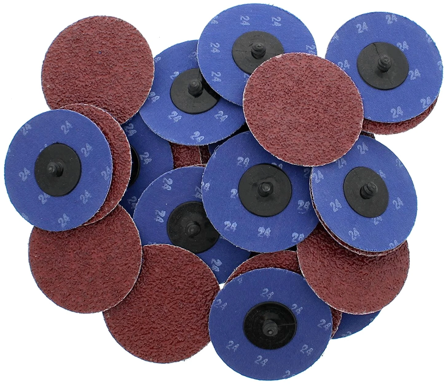 VIVIAN- 25Pcs 3 Inch 24 Grit Aluminum Oxide Roll Lock Die Grinder ...