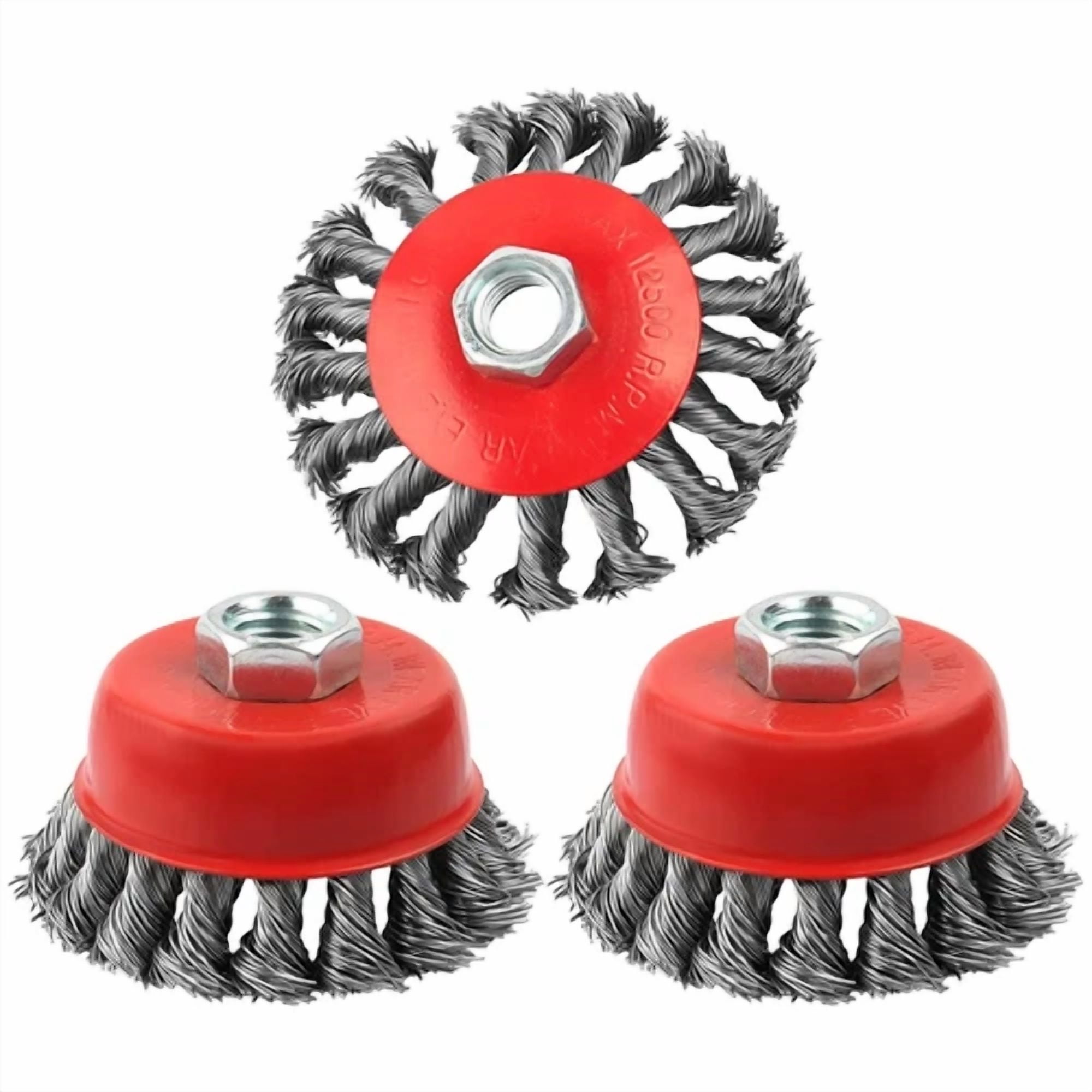 VIVIAN- 3 Pack Wire Wheel Brush For Angle Grinder, 4 Inch Angle Grinder ...