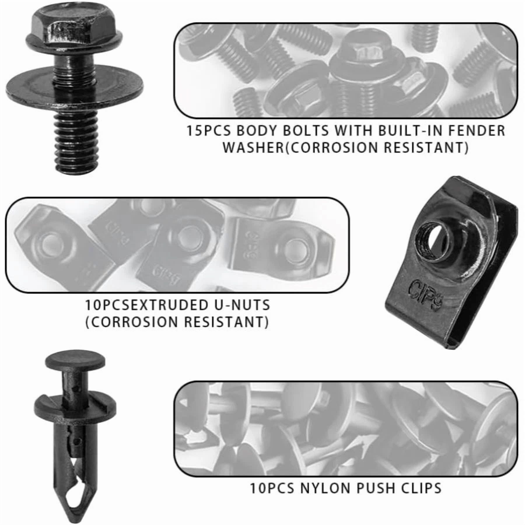 VIVIAN- 35Pcs Engine Under Cover Splash Shield Guard Body Bolts, Fender ...