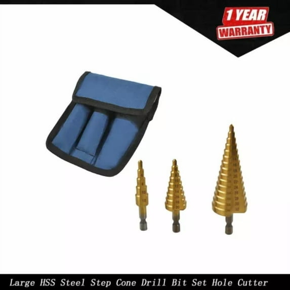 VIVIAN- 3Pcs 4-20Mm/4-12Mm/4-32Mm Hole Cutter High Hss Steel Step Cone ...