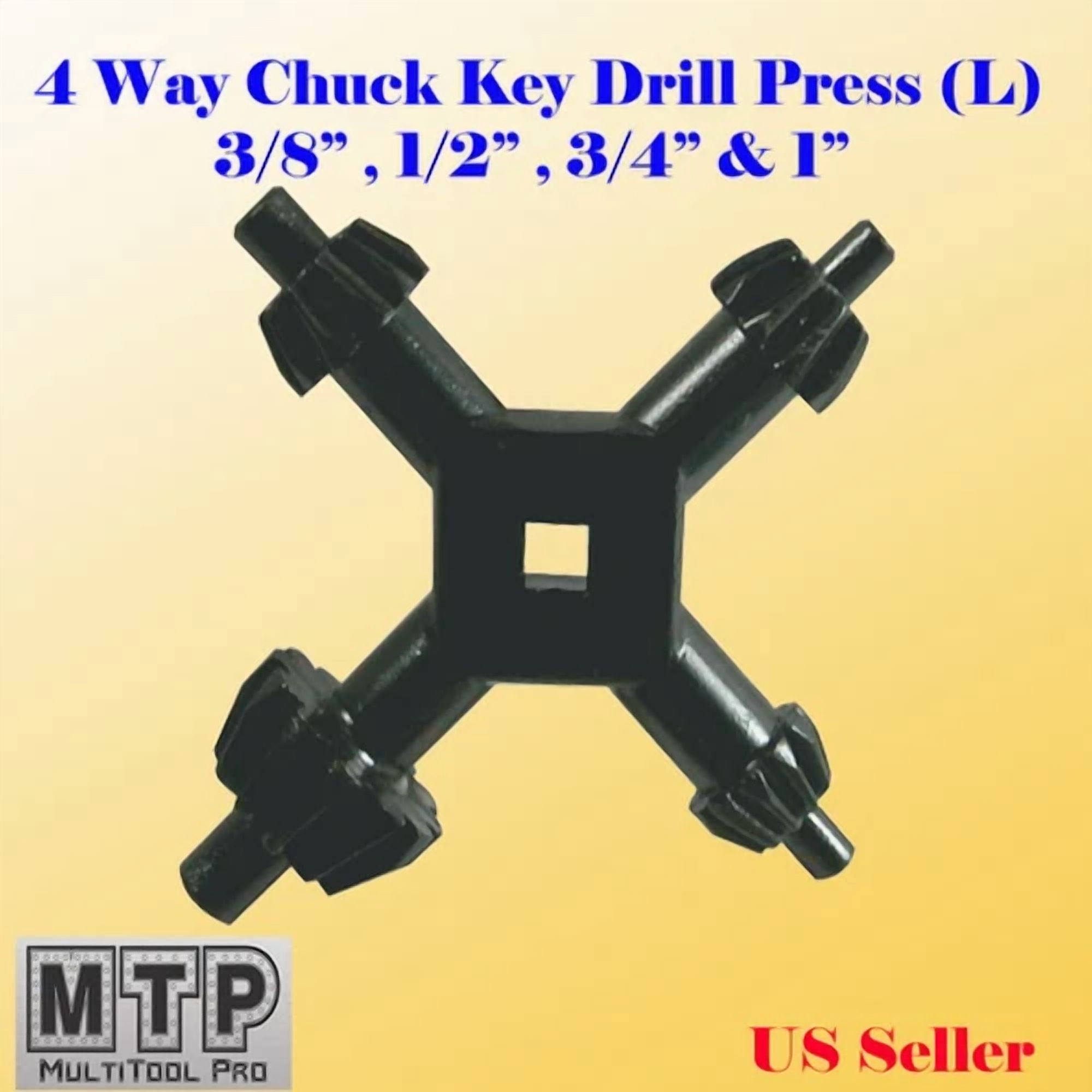VIVIAN- 4 Way Chuck Key Drill Press Lg 1/2" 3/4" 3/8" 1" Universal ...