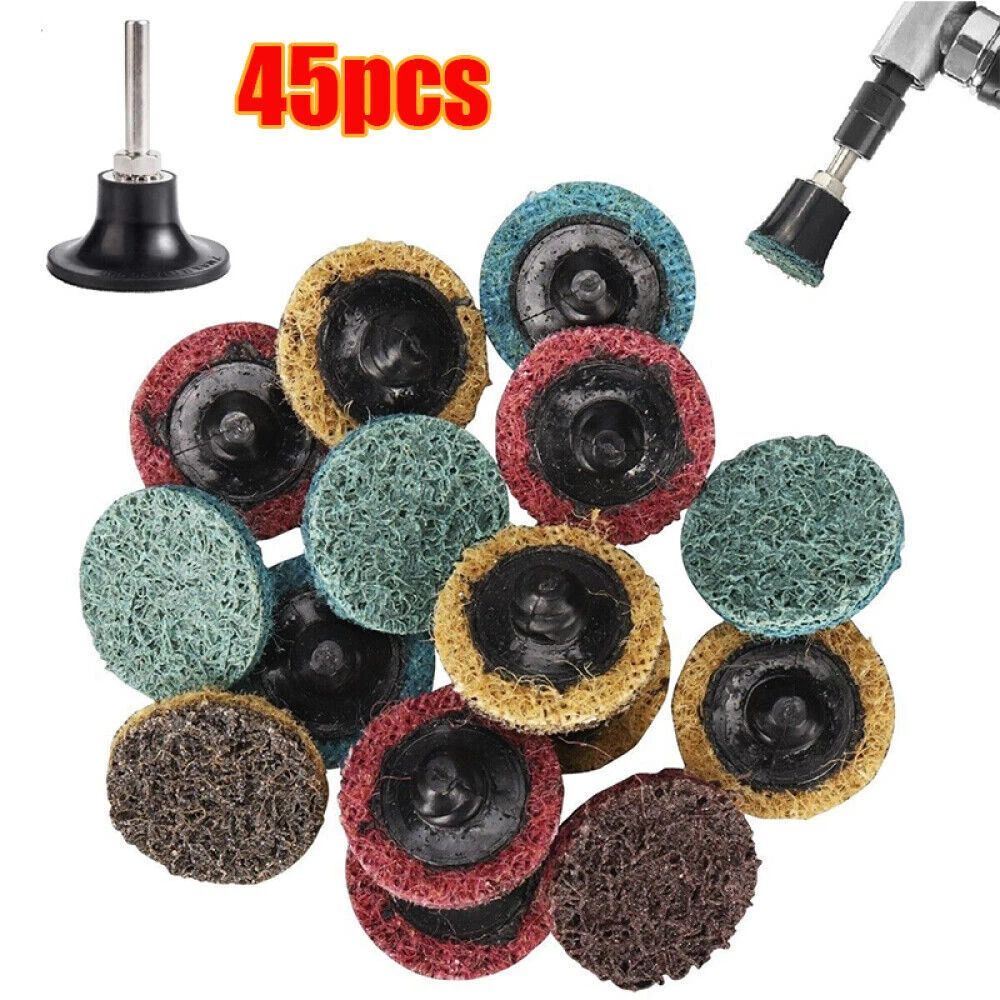 VIVIAN- 45Pc 2Inch Quick Change Sanding Discs Pad Grt With 1/4 Inch ...