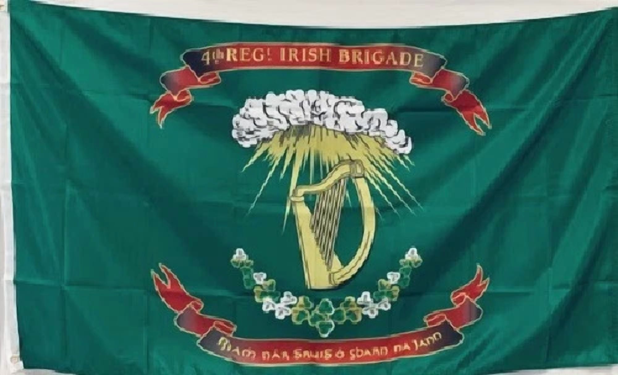 VIVIAN- 4Th Regt Irish Brigade 3'X5' 100D Harp Flag Banner W/ Grommets ...