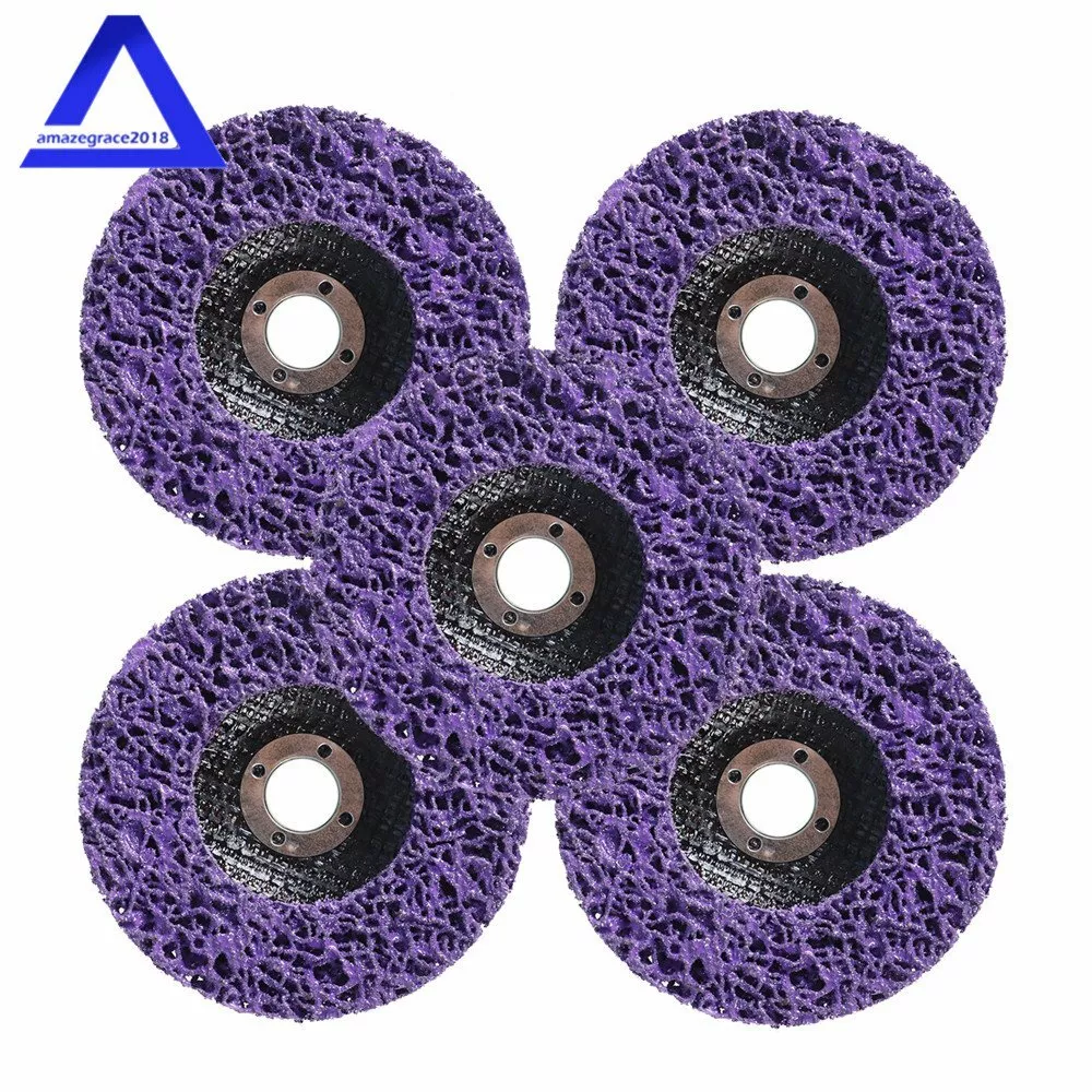 VIVIAN- 5 Pack 4" Poly Strip Disc Wheel Paint Rust Removal Clean For ...