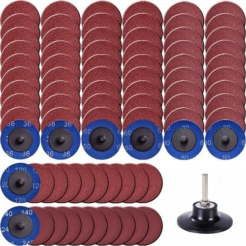 VIVIAN- 51X 2 Inch Roll Lock Die Grinder Quick Change Sanding Disc 36 ...