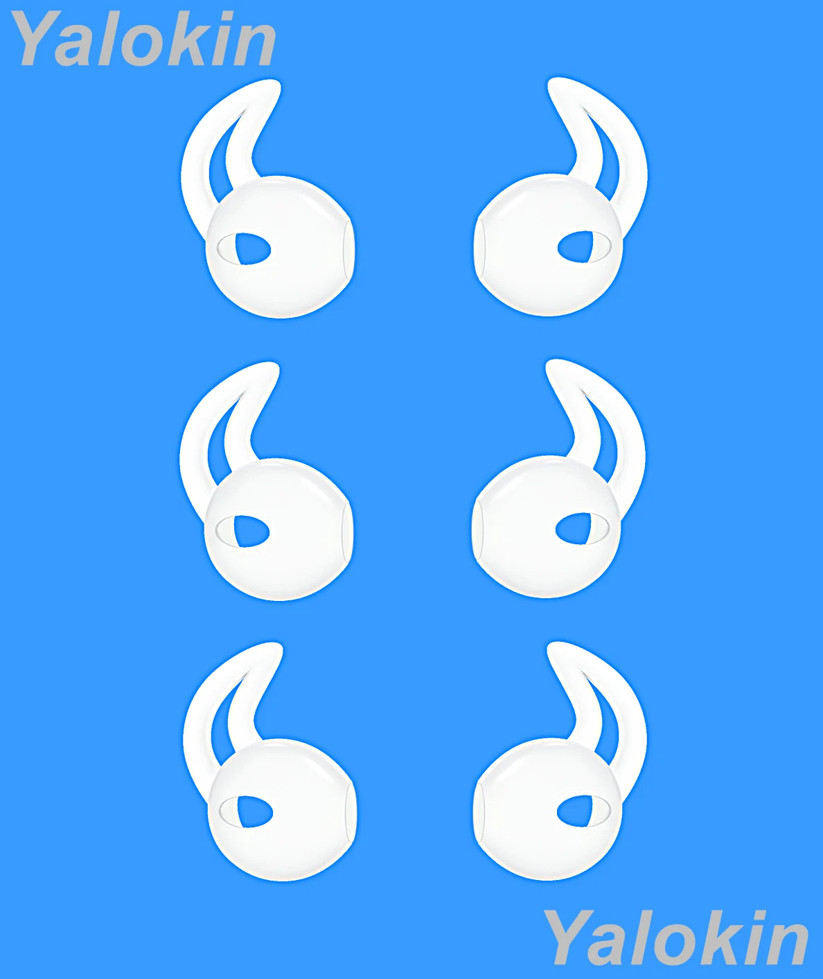 VIVIAN- 6Pcs (W-Ap-Oe) L+R Stabilizer Eartips For Apple Earpods With ...
