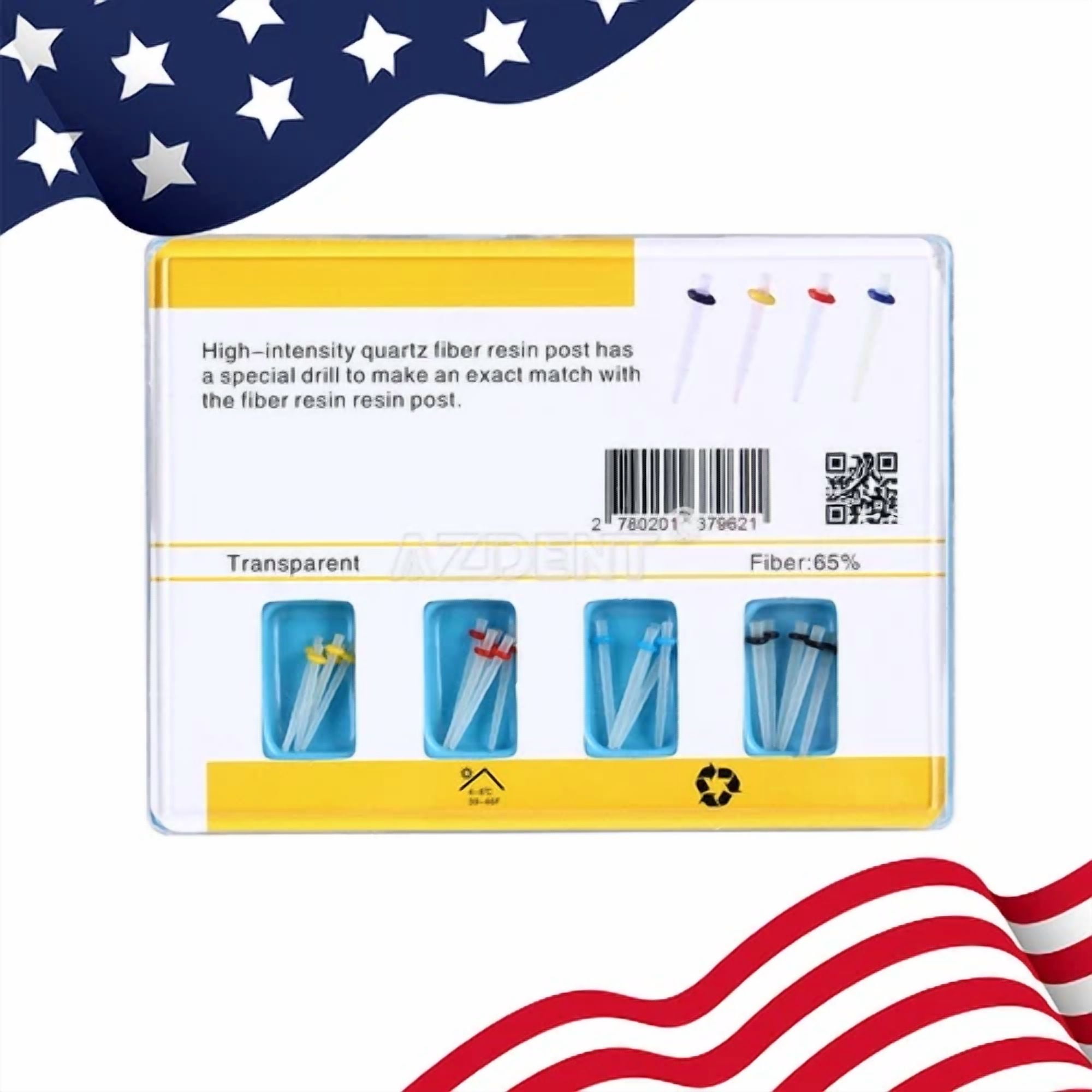 VIVIAN- Aaa Dental Endo Fiber Posts Resin High-Intensity Screw Thread ...