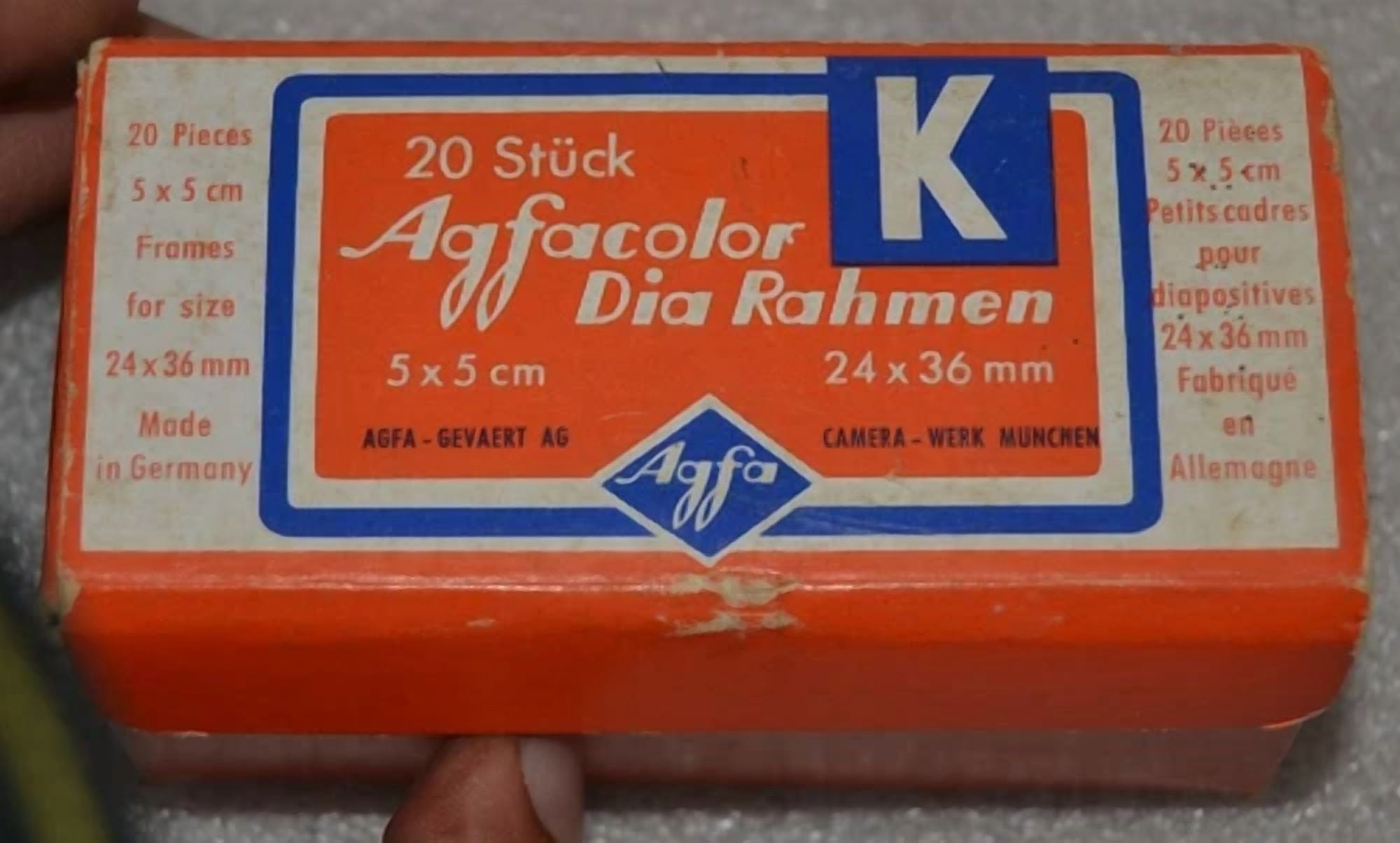 VIVIAN- Agfacolor Dia-Rahmen Glass Slide Frames, 20 Slide Holders Free ...