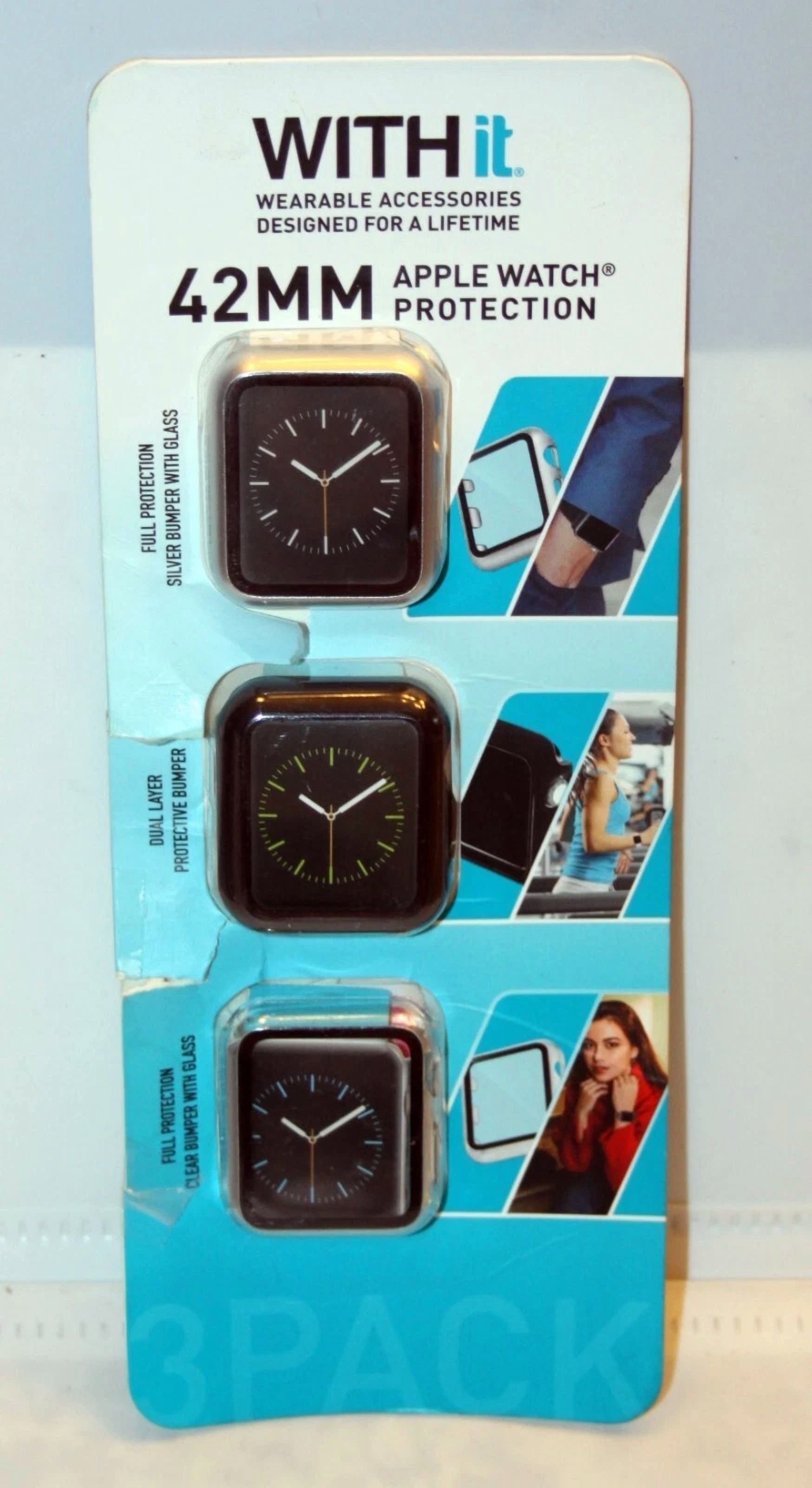 VIVIAN- Apple Watch Protective Face For 42Mm 3 Pack By Withit - Walmart.com