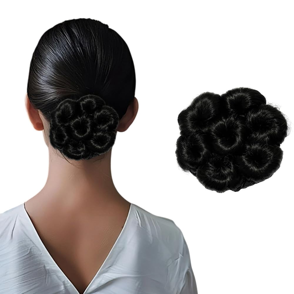 VIVIAN Black Dory Panja Hair Bun Pack of 1 Messy Bun Hair Extension for ...