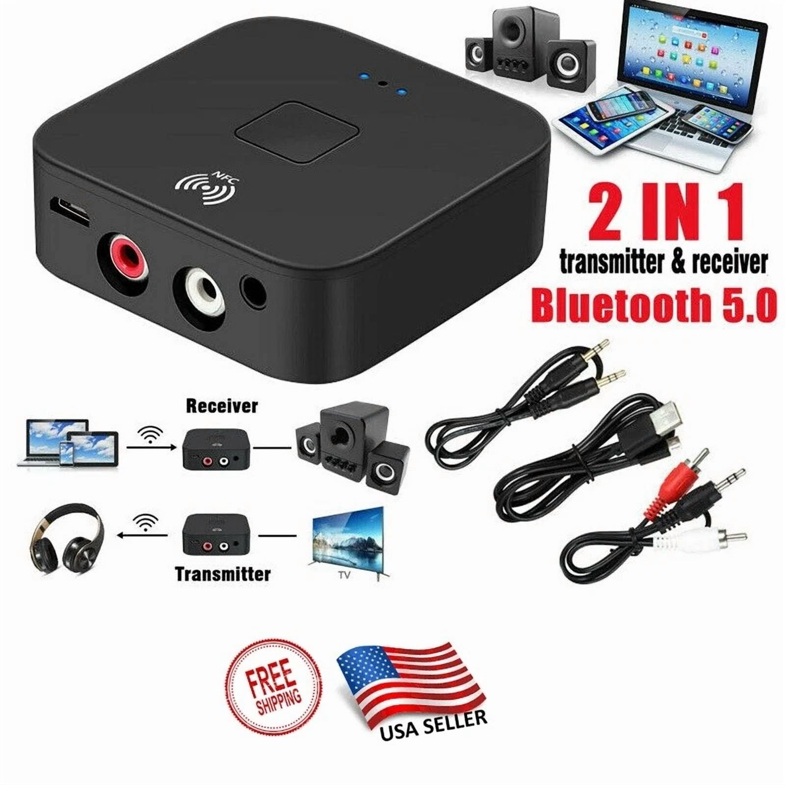 VIVIAN- Bluetooth 5.0 Receiver Wireless 3.5Mm Jack Aux Nfc To 2 Rca ...