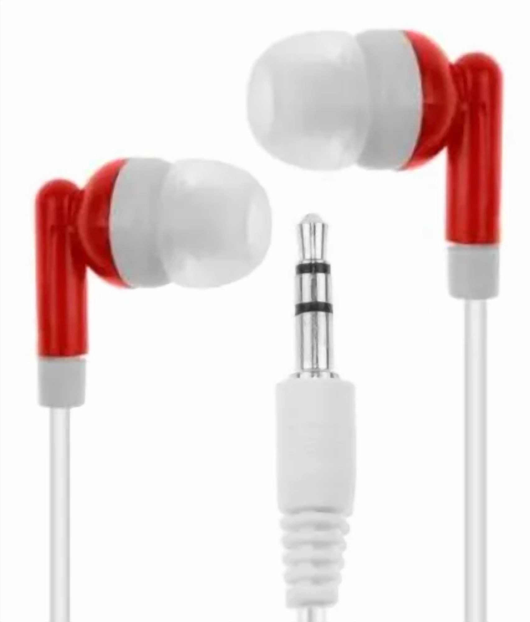 VIVIAN- Bulk Lot Of 25 Red/White 3.5Mm Headphones / Earbuds / Great For ...