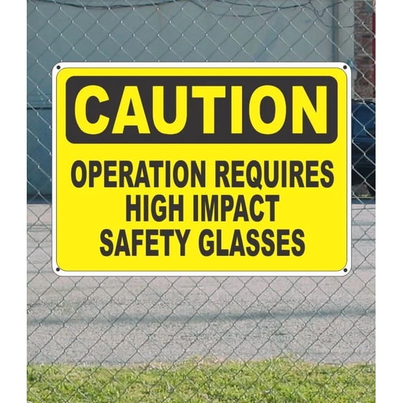 VIVIAN- Caution Operation Requires High Impact Safety Glasses Osha ...
