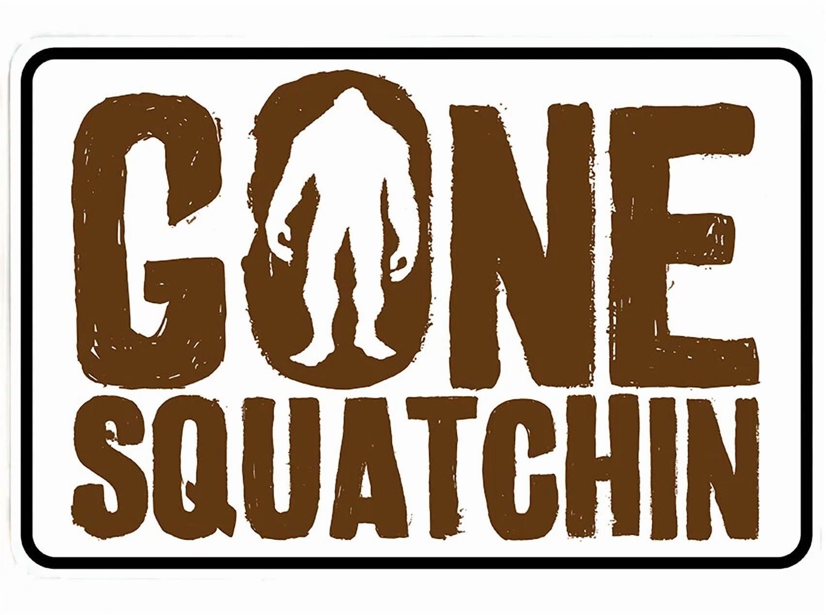 VIVIAN- Going Squatchin Sign Metal Funny Big Foot Man Cave Home Decor ...