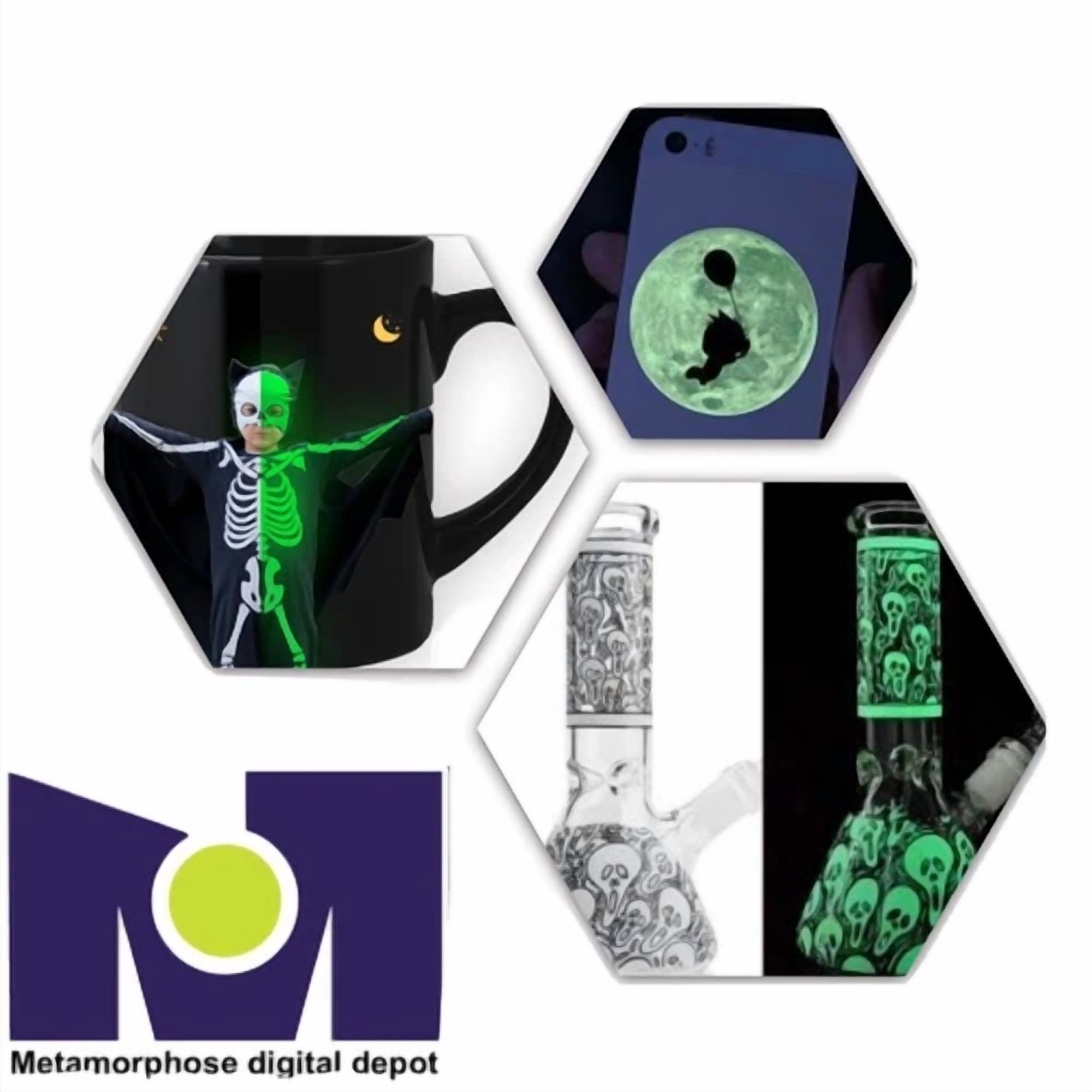 VIVIAN- Ink Jet Waterslide Decal Paper Glow In The Dark Green Transfer ...