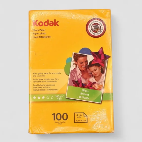 VIVIAN- Kodak Photo Paper For Inkjet Printers Gloss 4X6" (100 Count ...