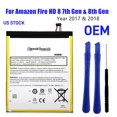 VIVIAN- Oem Genuine Battery For Amazon Fire Hd 8 7Th/8Th Gen 58-000181 ...