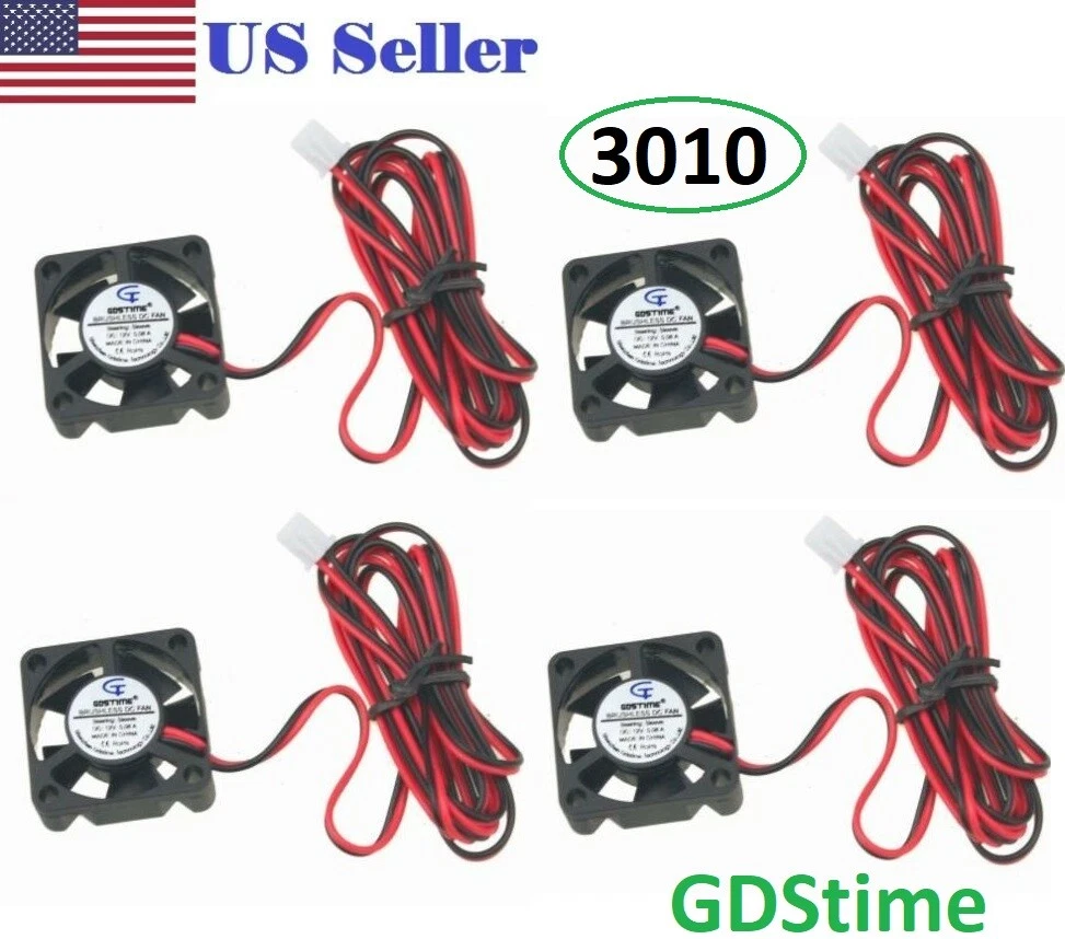 VIVIAN- Pack Of 4 Gdstime 3010 30Mm 30X10Mm 12V Dc 1 Meter Long Wire ...