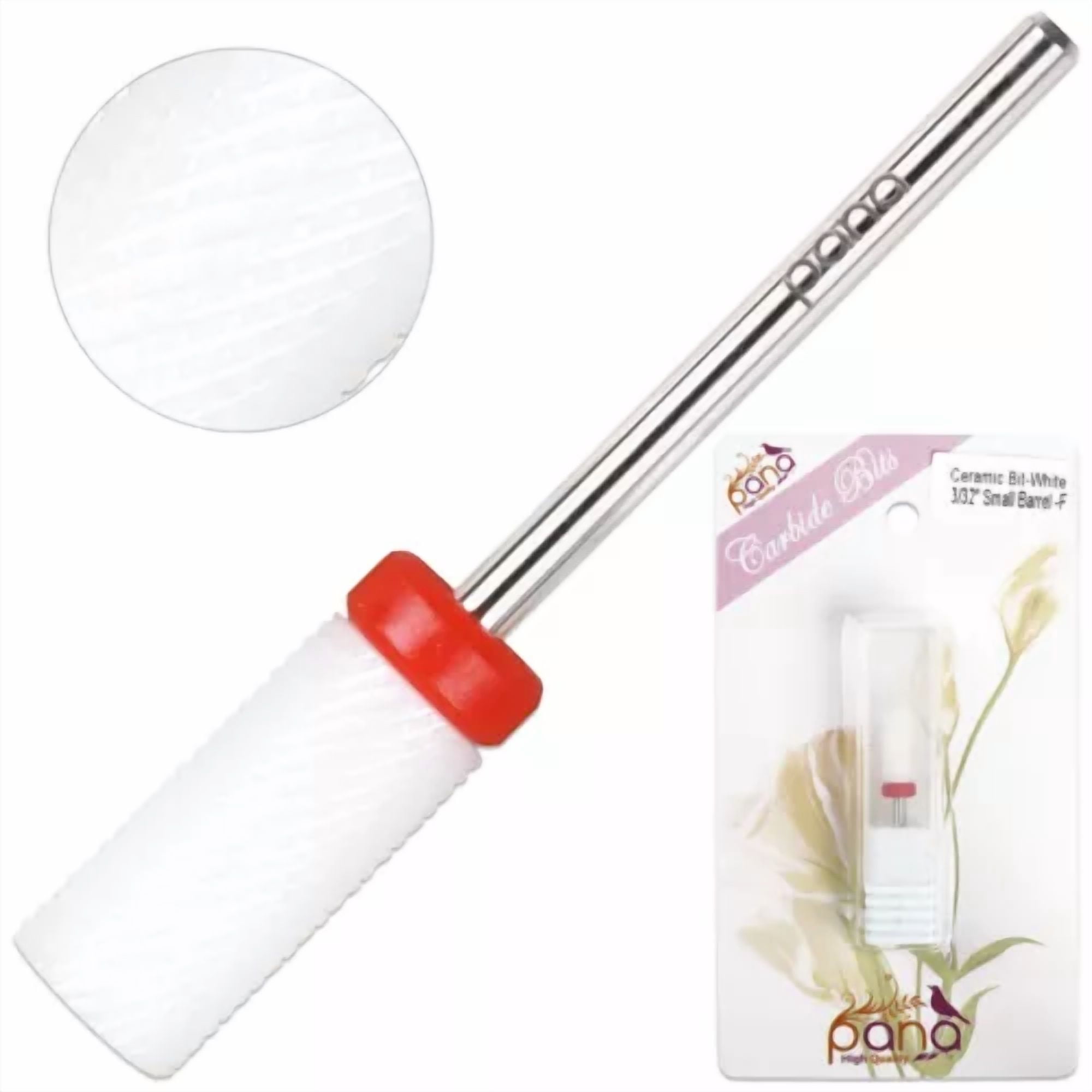 VIVIAN- Professional High Quality Ceramic White Small Barrel Bit Nail ...