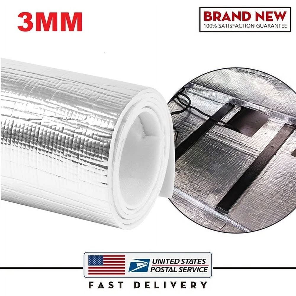 VIVIAN- Reflective Insulation Foam Core Radiant Barrier 80"X40" For Car ...