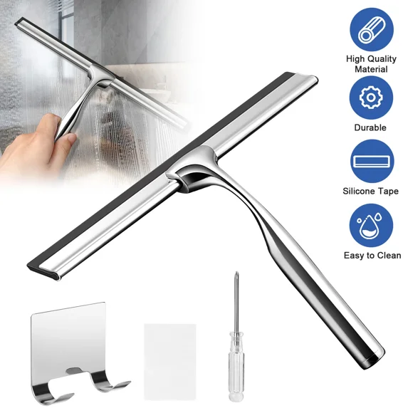 VIVIAN- Stainless Steel All-Purpose Squeegee Shower Cleaner Doors ...