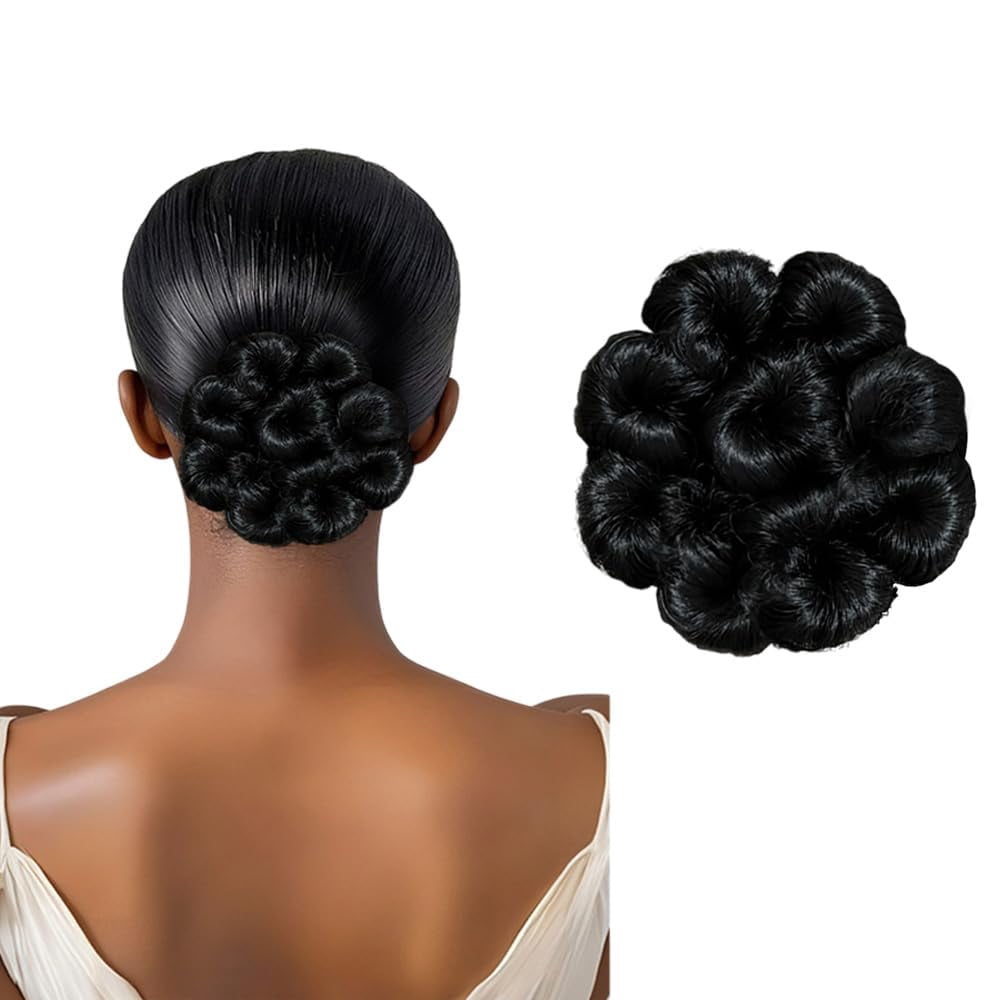 VIVIAN Synthetic Bun Extension Dory Panja Natural Black - Walmart.com