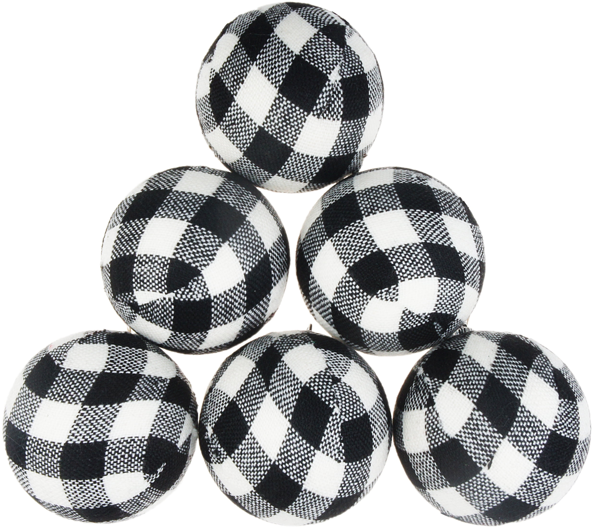 VIVIAN & VINCENT Buffalo Plaid Ball Hanging Ornaments, 6 pcs, 3.25 ...
