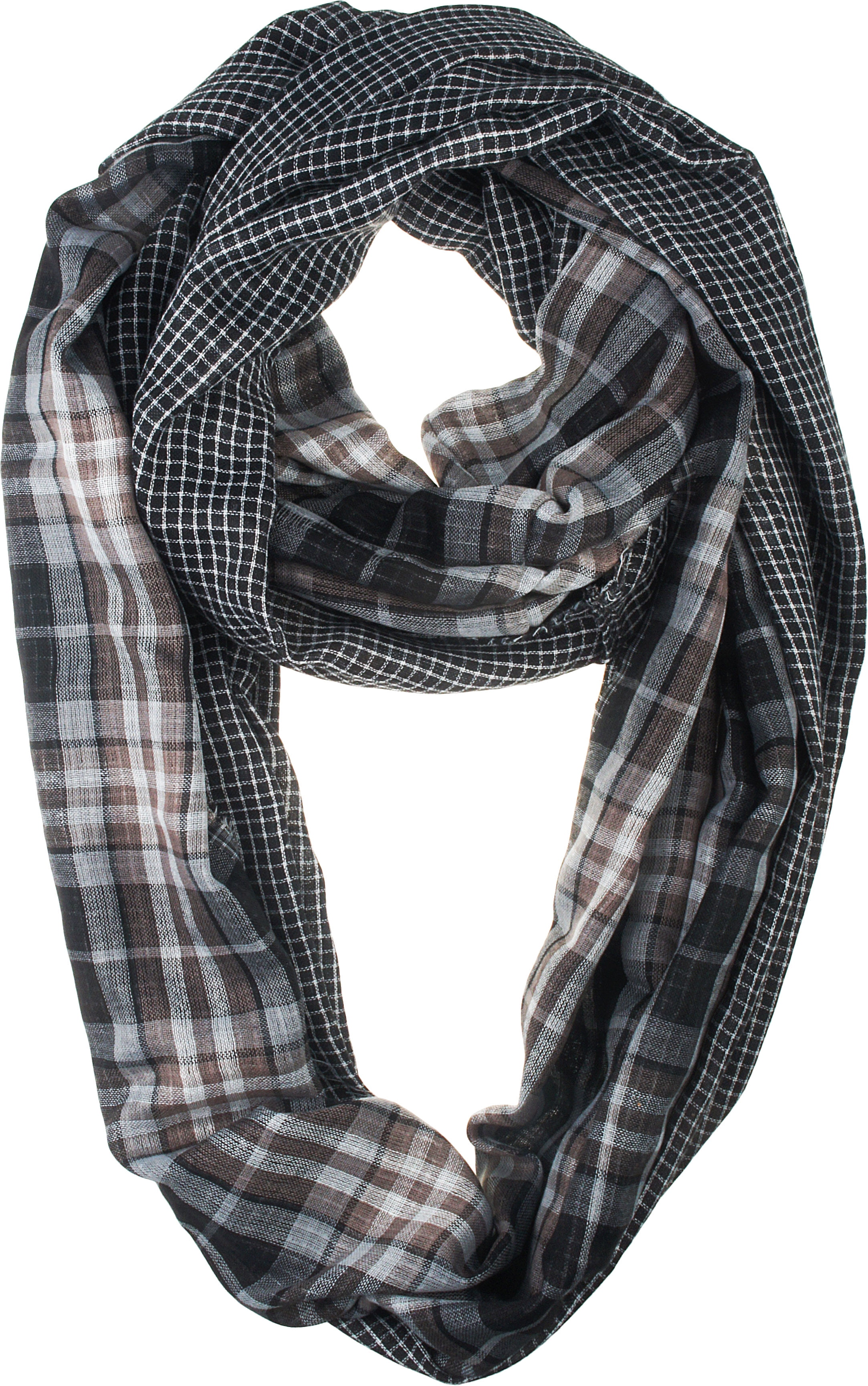 VIVIAN & VINCENT Soft Light Weight Plaid Check Tartan Sheer Infinity ...