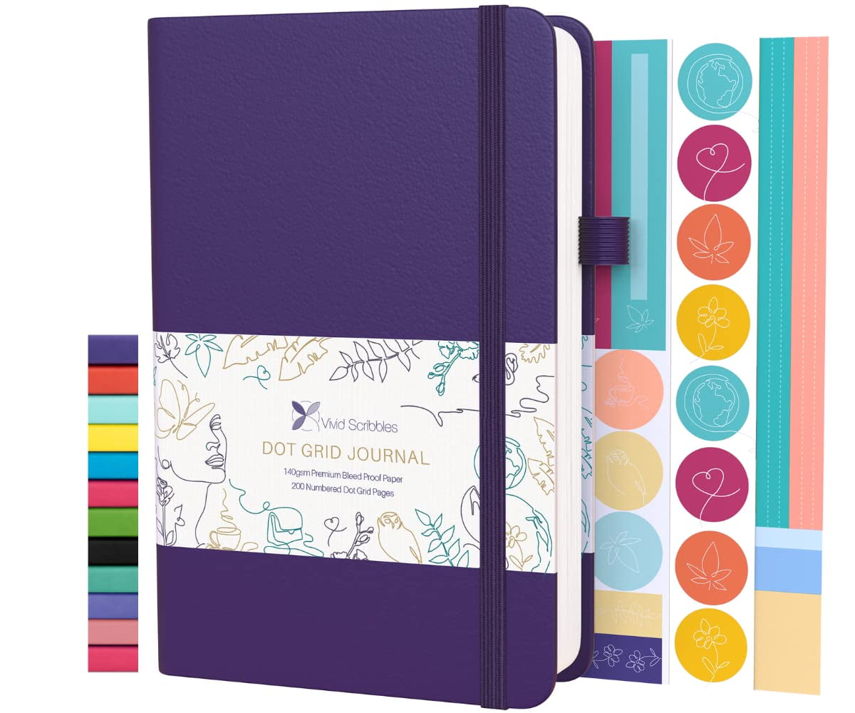 VIVID SCRIBBLES A5 Bullet Dotted Journal for Creativity and Planning â ...
