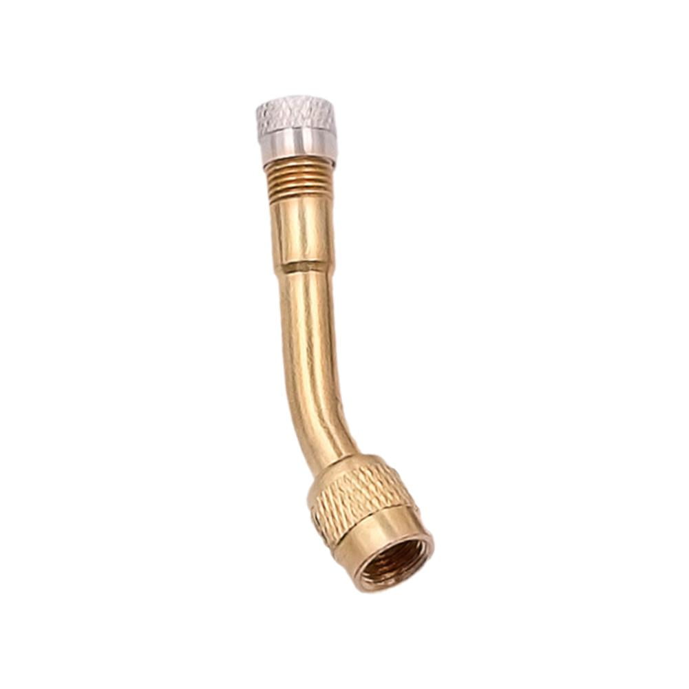 VIVIDCRAFT 135 Degree Pure Brass Dual Tire Valve Extension Rod Car ...