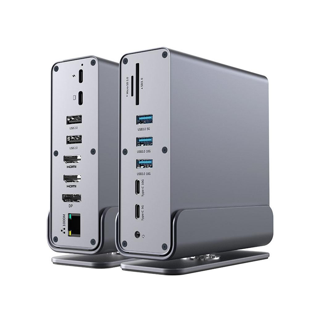 VIVIDCRAFT 15 in 1 Type-C Hub Docking Station 4K USB C Expander ...