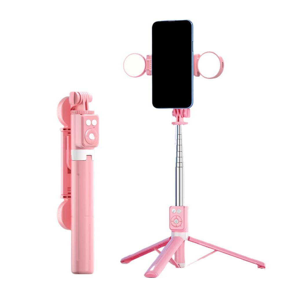 VIVIDCRAFT 4 in1 Wirel* *etooth Compatible Selfie Sti* LED light ...