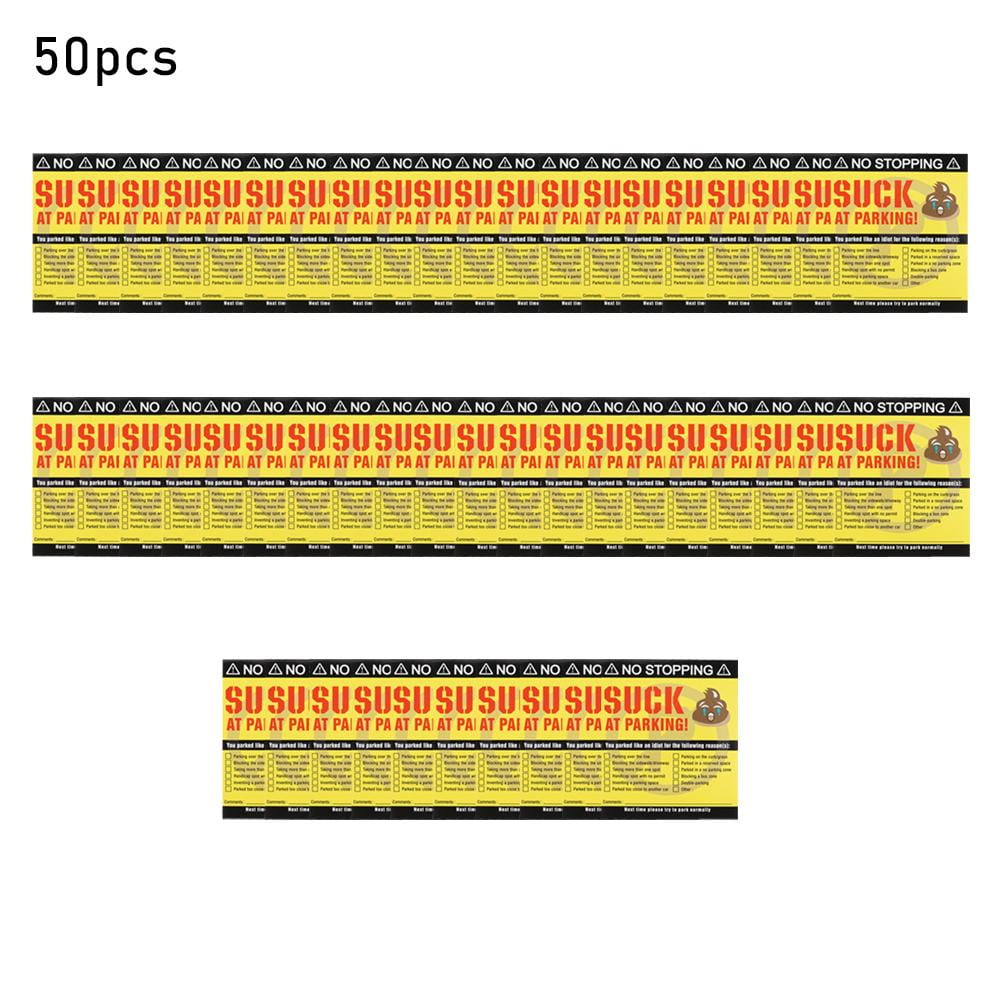VIVIDCRAFT 49f - Stickers 50pcs, Parking Violation Card "You Parked ...