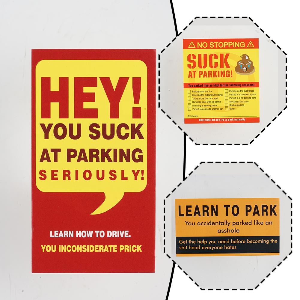 VIVIDCRAFT 56d50 Cards, Parking Violation Cards "You Parked Like An ...
