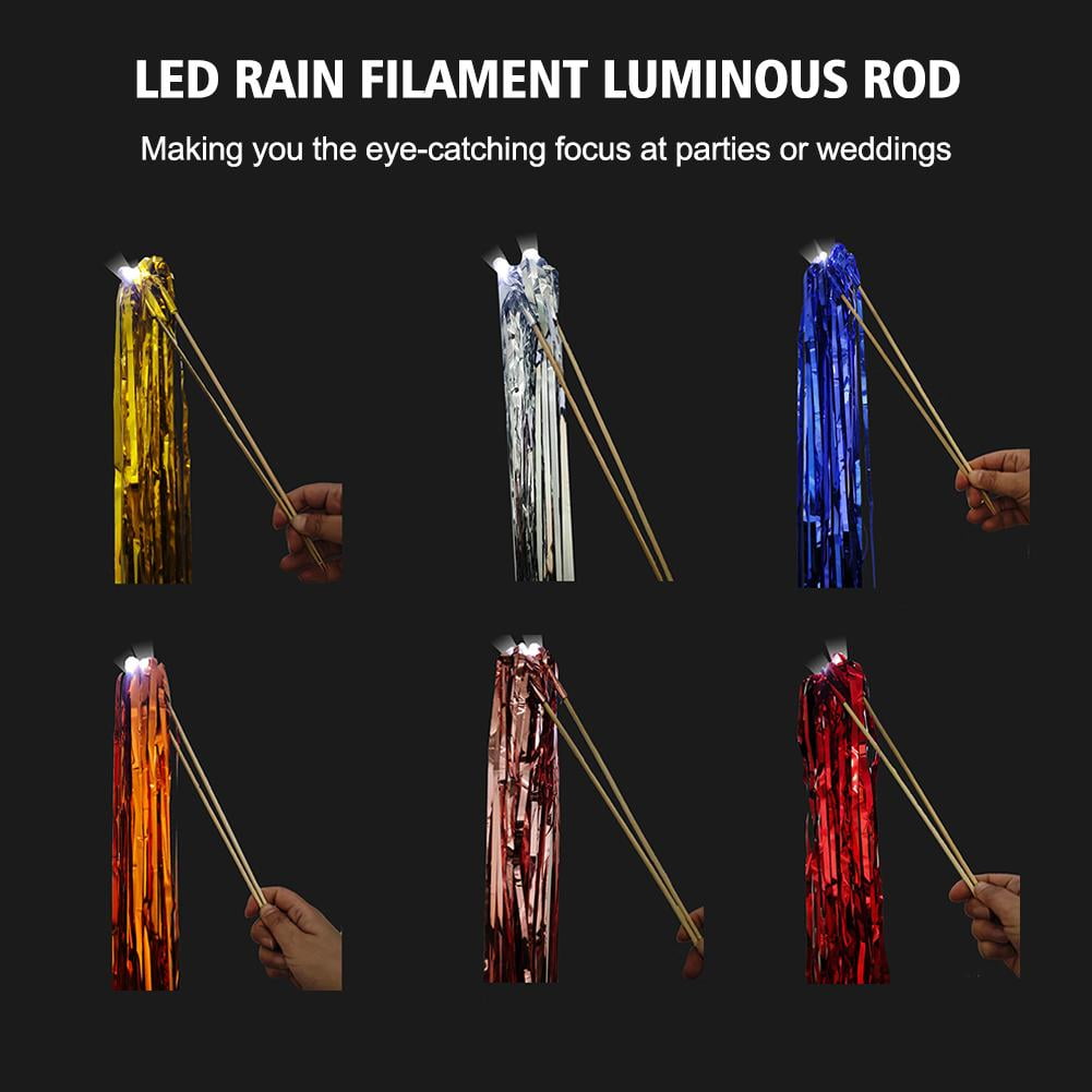 VIVIDCRAFT BBASILIYSD Lighted Wedding Wands100pcs LED Tinsel Wedding ...