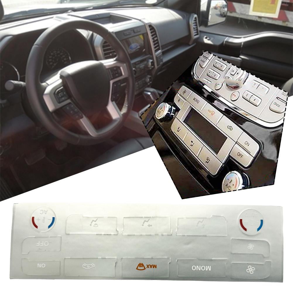 VIVIDCRAFT Black Car Air Conditioning Button Repair Sticker For Ford Ac ...