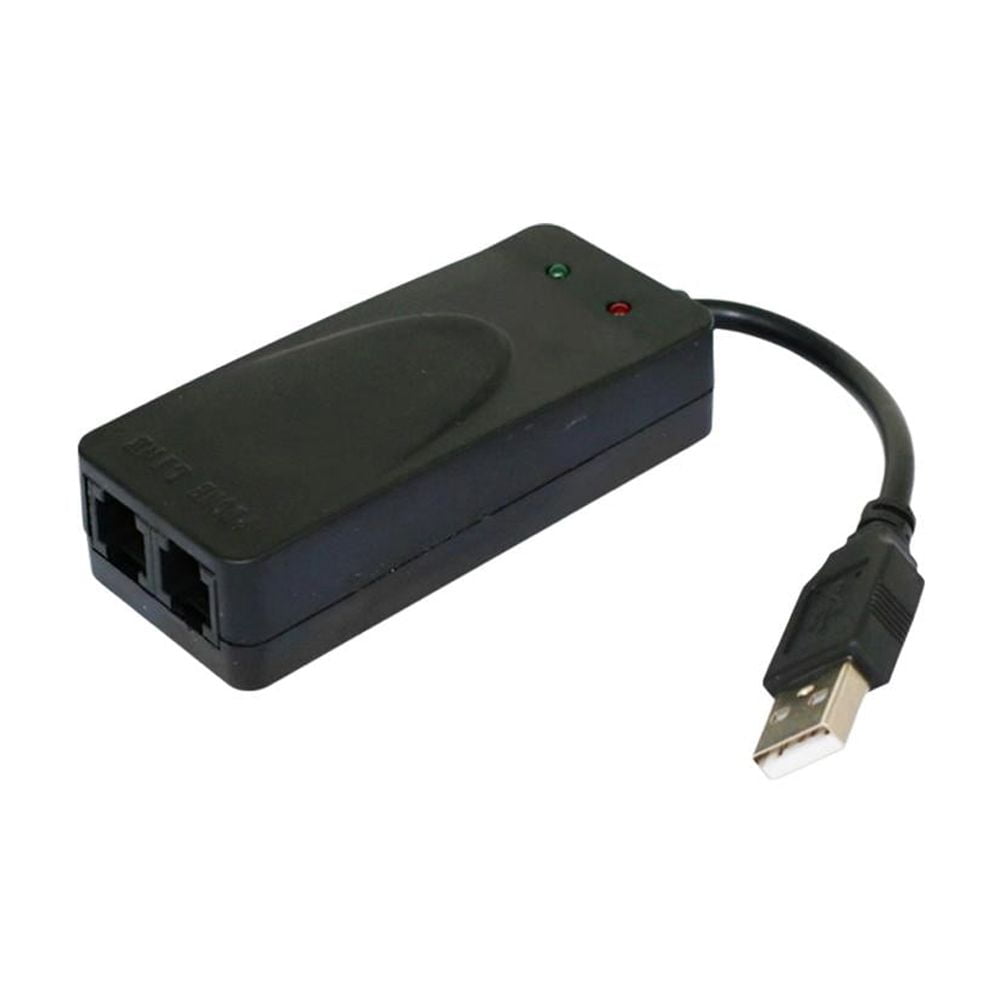 VIVIDCRAFT Black Dual-Port Usb Fax Modem 56k External Modem Fax Modem ...