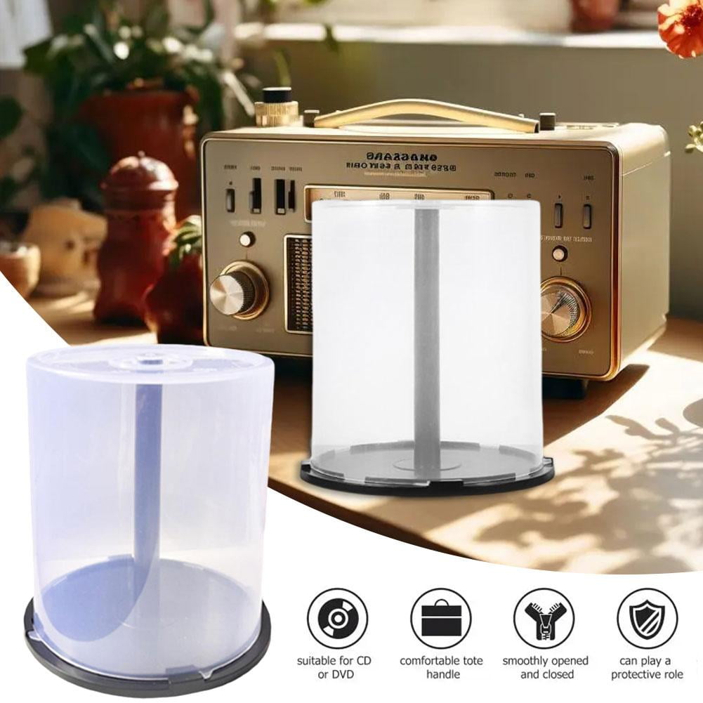 VIVIDCRAFT Cd Empty Barrel Cd Dvd Disc Storage Barrel Plastic Barrel ...