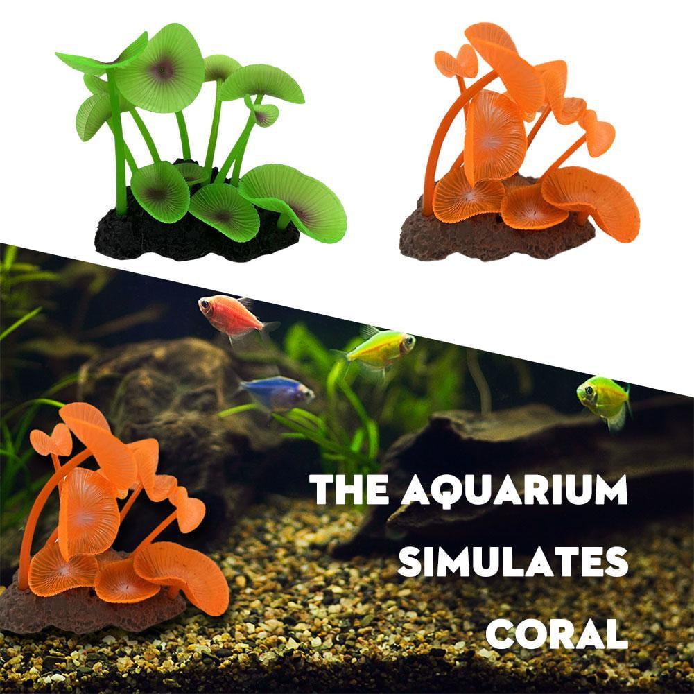 VIVIDCRAFT Coral Aquarium Landscaping Silicone Decoration for Realistic ...