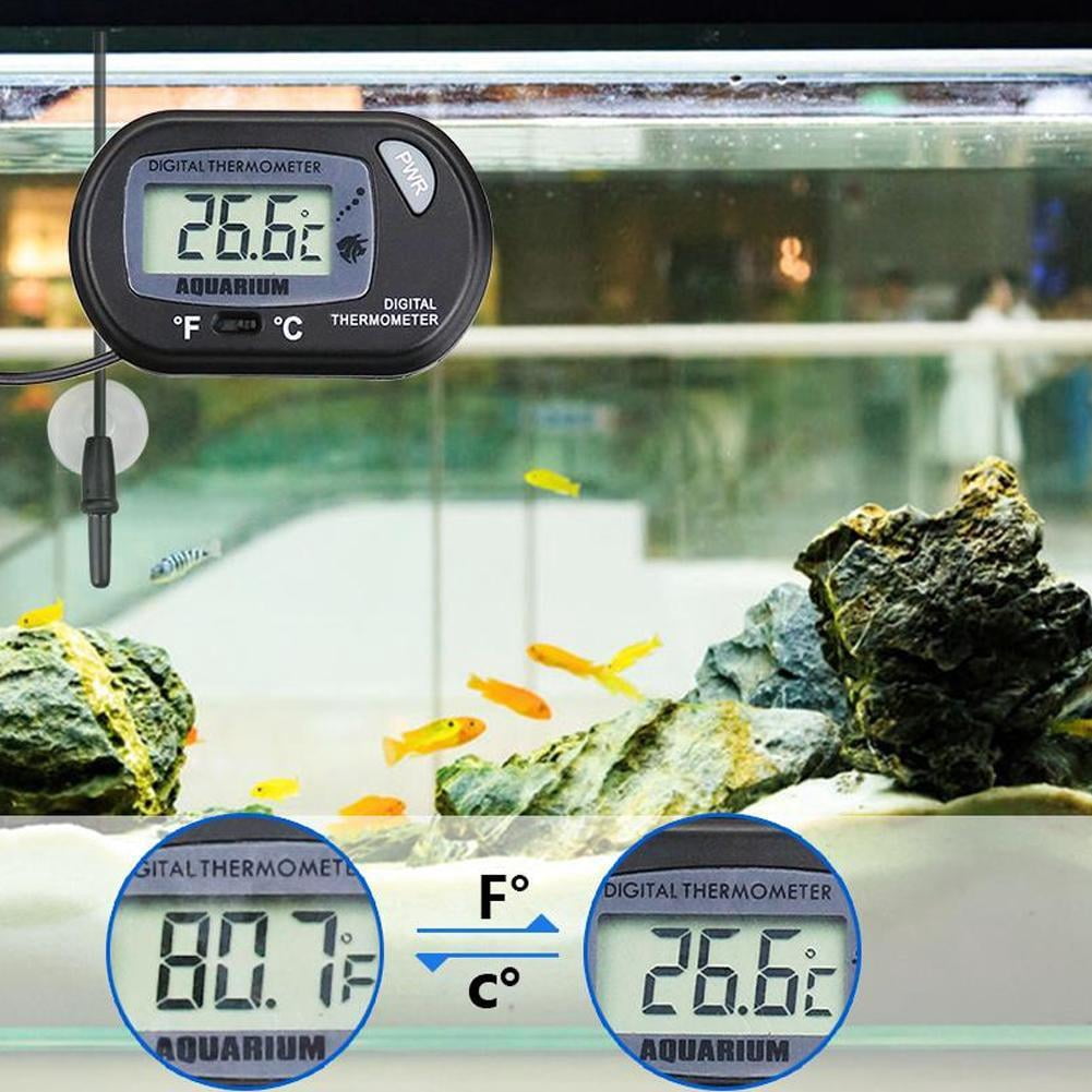 VIVIDCRAFT Digital LCD Thermometer Aquarium Fish Tank Vivarium Stick ...