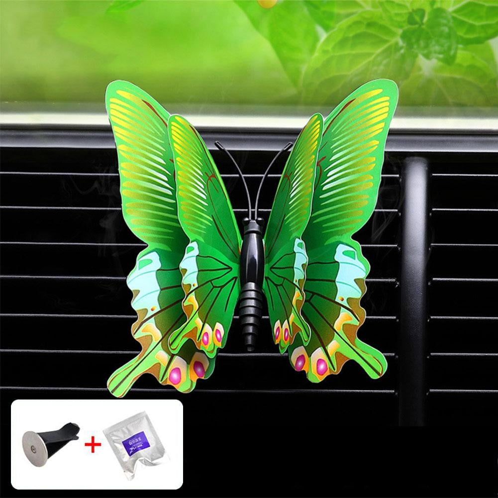 VIVIDCRAFT Dynamic Butterfly Car AirOutlet Perfume Clip Auto Center ...