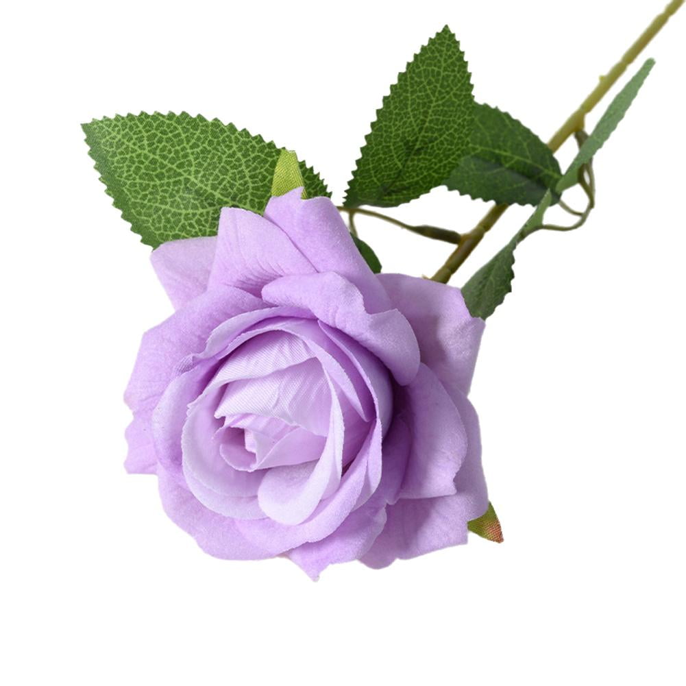 VIVIDCRAFT Fake Roses Artificial Flowers Bulk Realistic Silk White ...