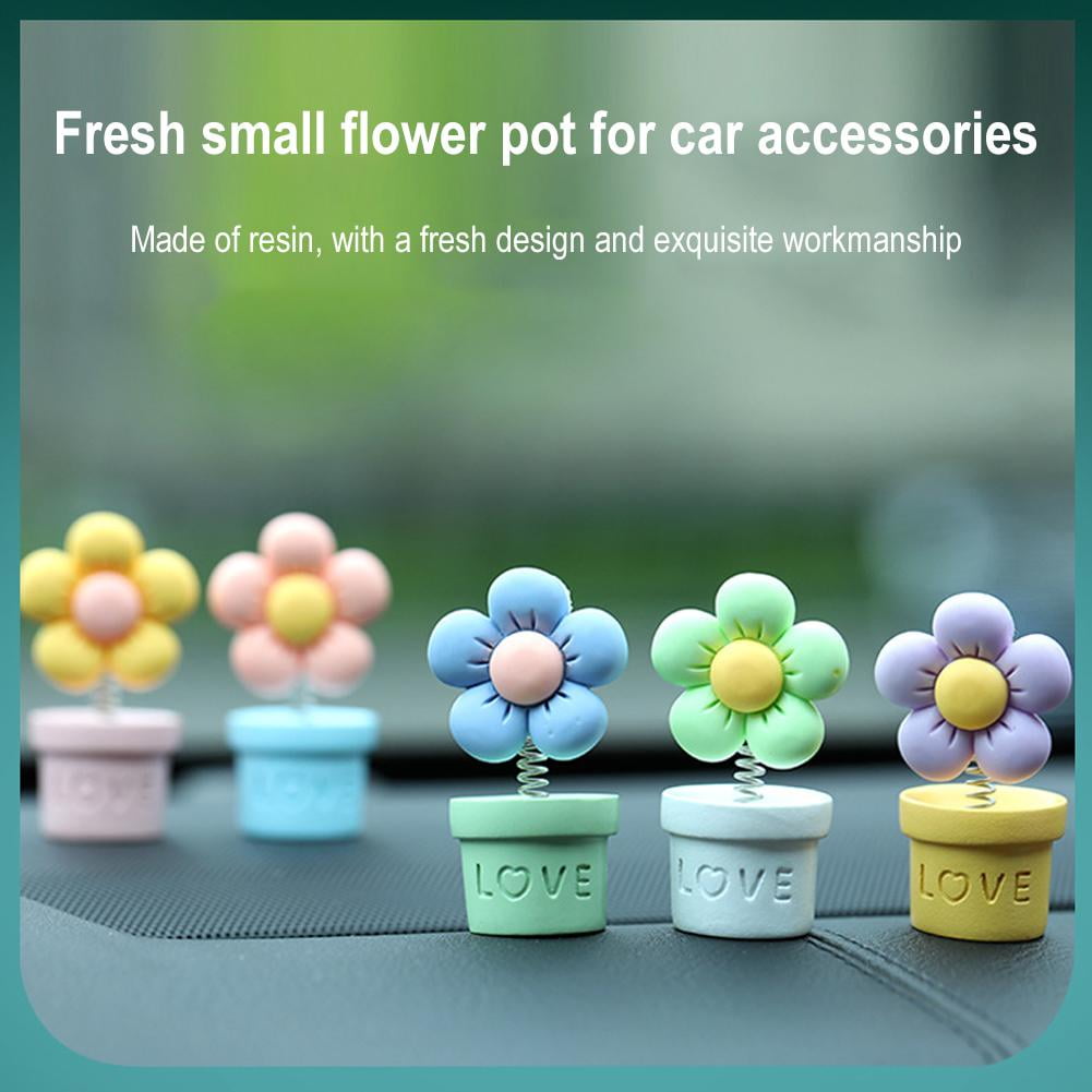 VIVIDCRAFT Fresh Small Flower Pots With Traceless Glue New Car ...