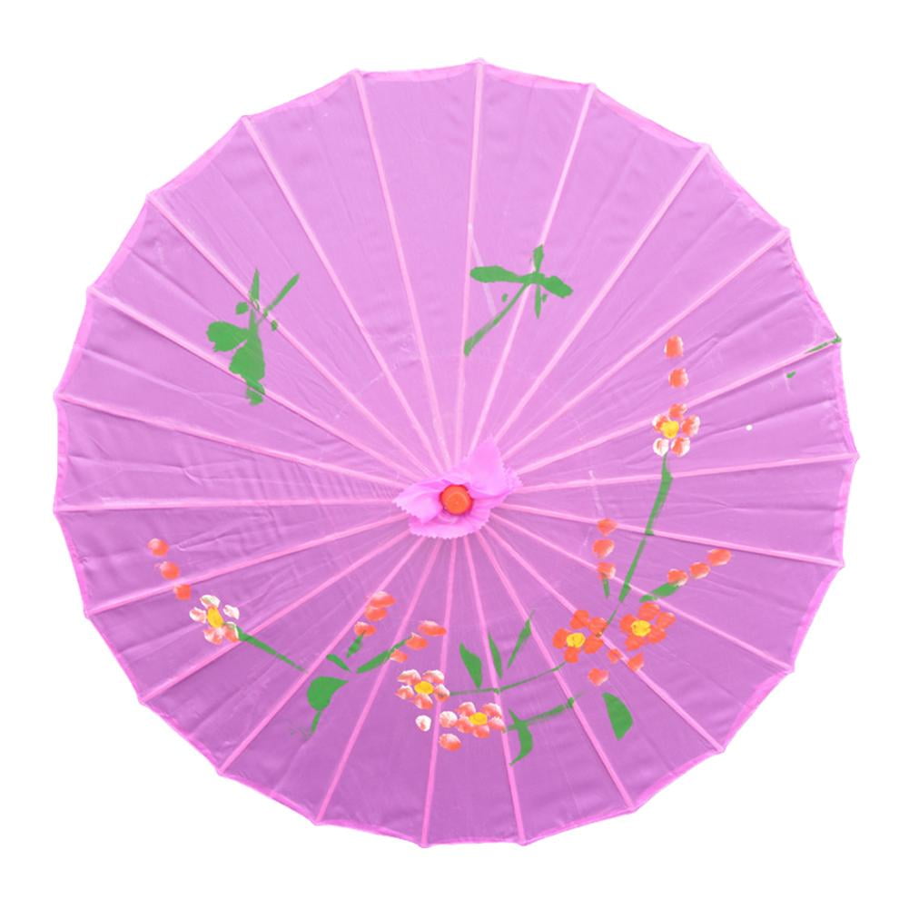 VIVIDCRAFT Gourd Oil Paper Umbrella Fan Sun and Rain Resistant with ...