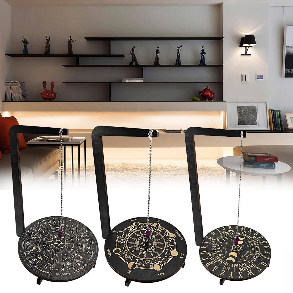 VIVIDCRAFT Living Room Display Stand Wooden Pendulum Display Rack Nice ...